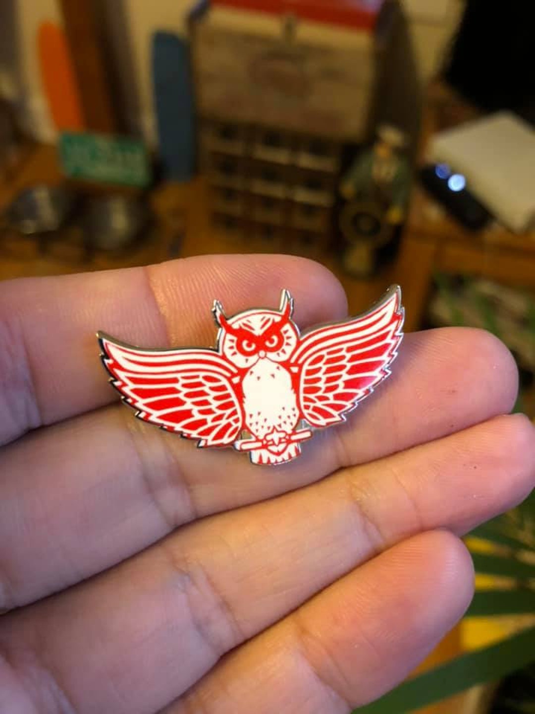 Electric Forest Pin Baine Chicago Red Wings Owl Enamel Pin - Etsy