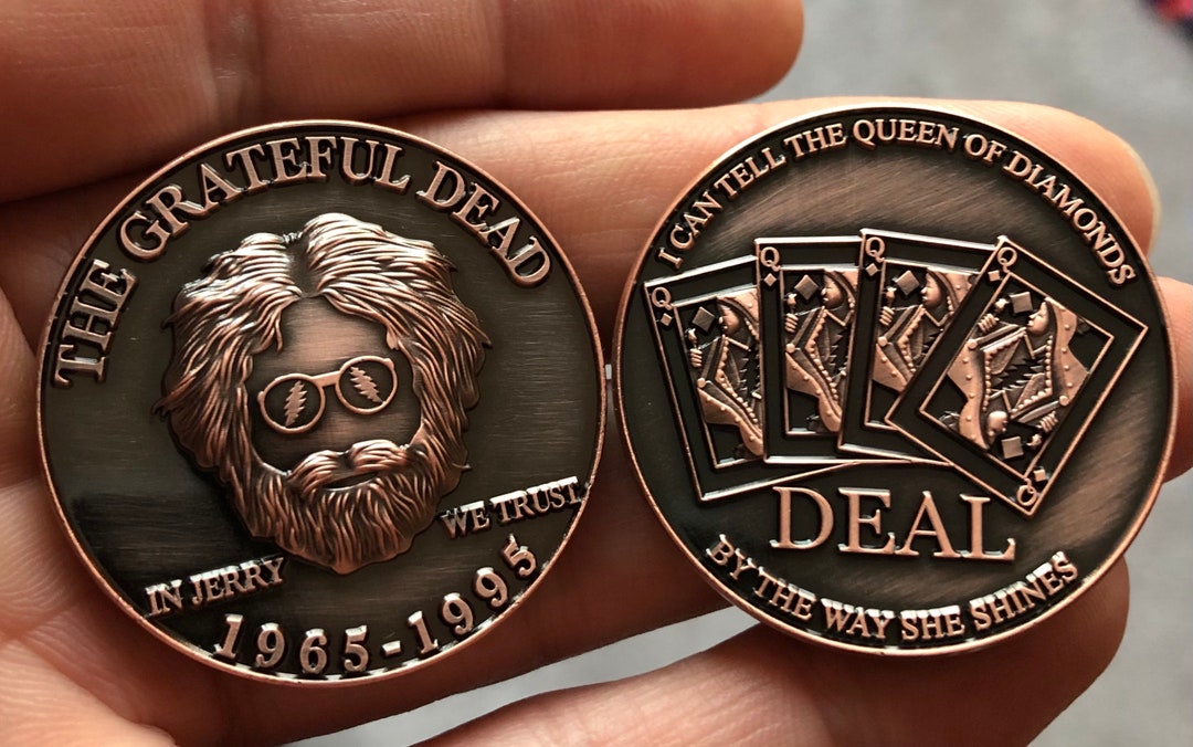 Grateful Dead Coin Golf Ball Marker Poker Chip Dealer DEAL Antique ...