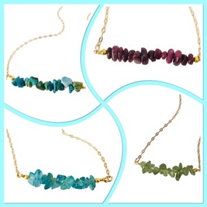 Raw Ruby Necklace Gemstone Bar Necklace Natural Ruby Delicate - Etsy