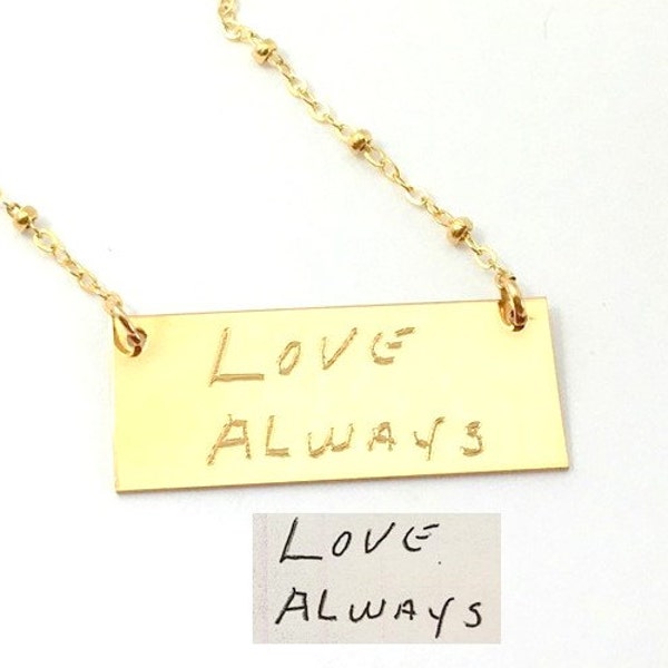 Handwritten Necklace - Etsy