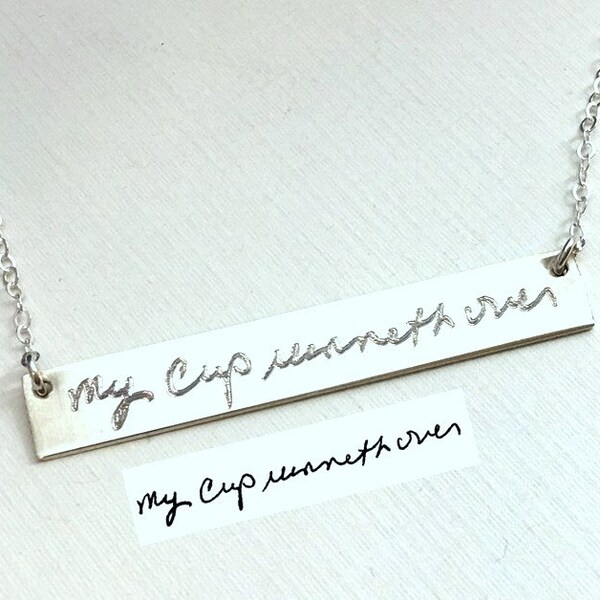 Handwritten Necklace - Etsy