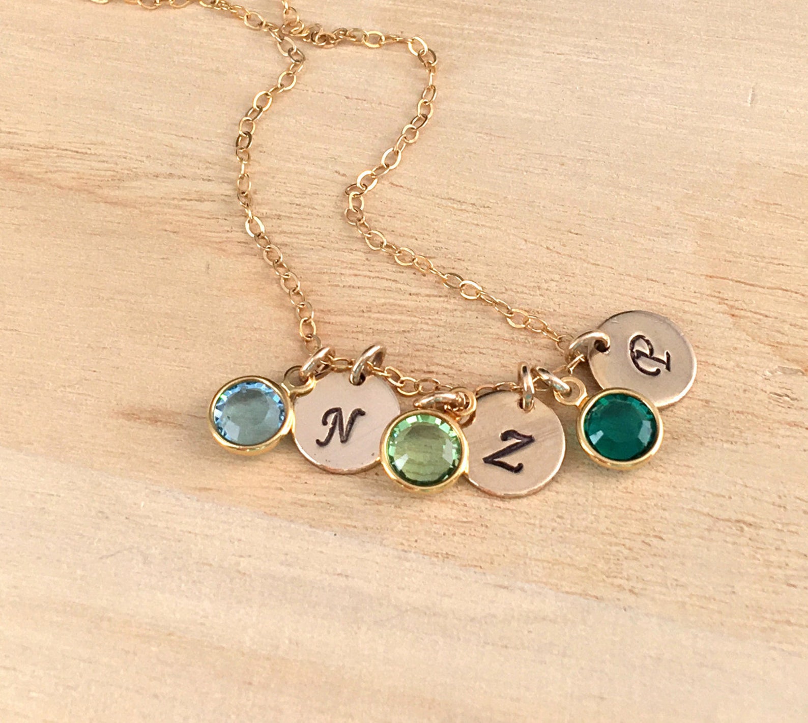 Best Friend Gift Personalized Initial Necklace Handstamped | Etsy
