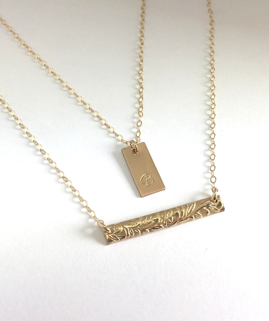 Personalize Layered Initial Gold Necklace Multistrand Gold - Etsy