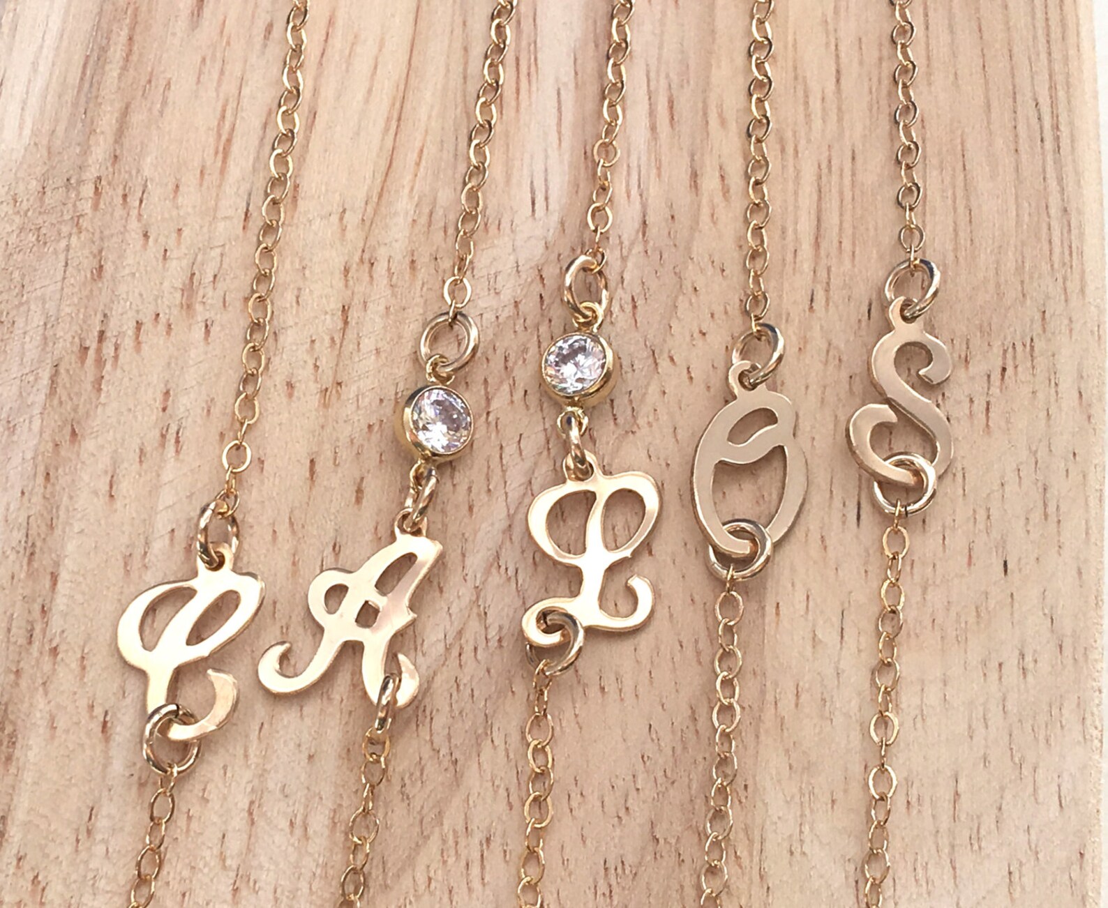 Personalized Sideway Initial Necklace Script Letter Necklace - Etsy