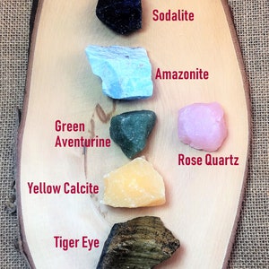 Raw Crystal 7 Chakra Set Seven Piece Chakra Stone Set 7 Seven Chakra ...