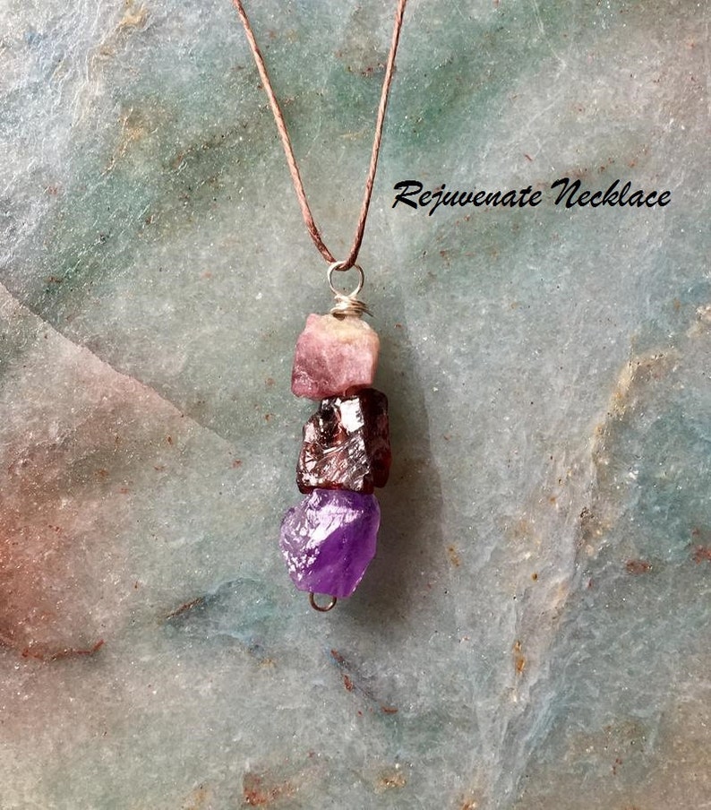 Intention Healing Crystal Necklace Love Health Wellness | Etsy