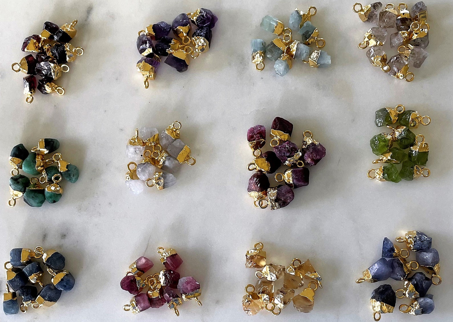 Raw Hermiker Diamond Raw Crystal Necklace Raw Birthstone | Etsy