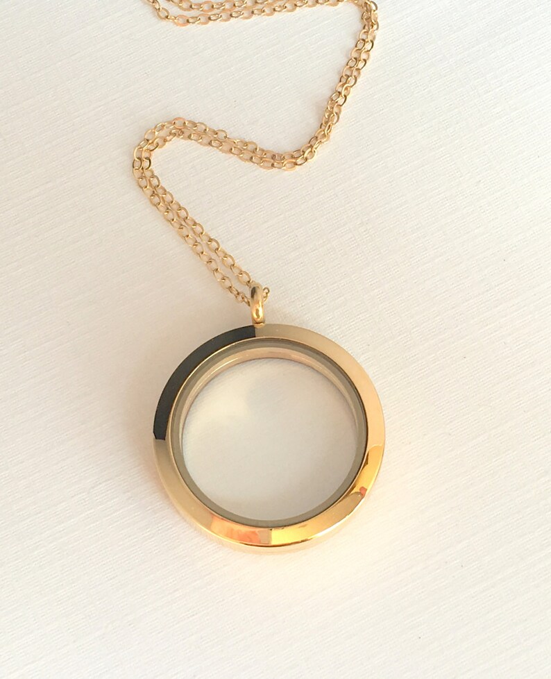 3-D Glass Locket Necklace Rhodium Coated Silver Locket | Etsy