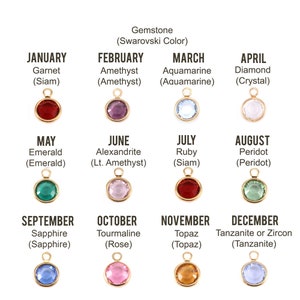 April Birthflower Crystal Birthstone Necklace Birth Flower - Etsy