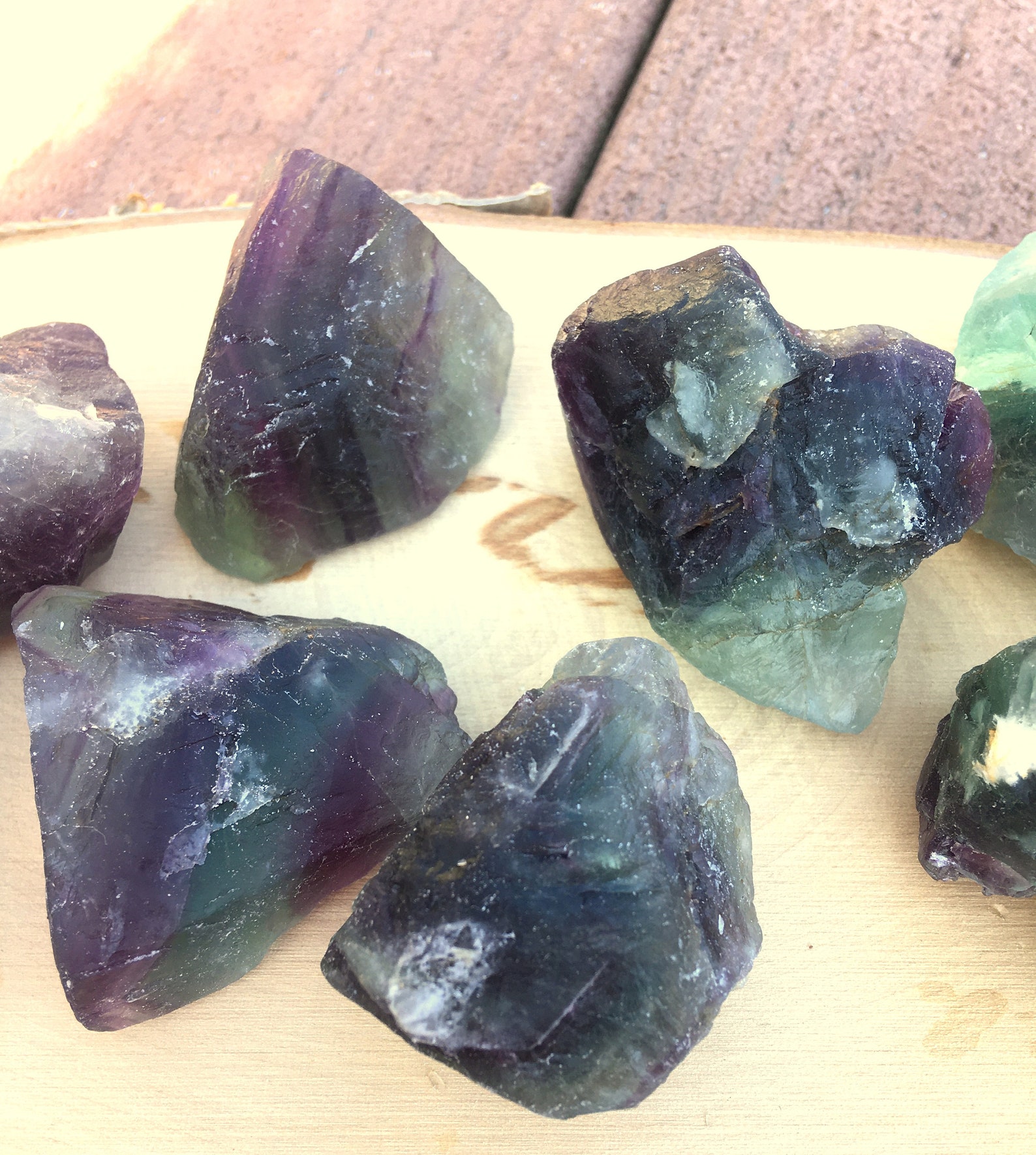Raw Fluorite Healing Crystal Stone Natural Fluorite Puple - Etsy India