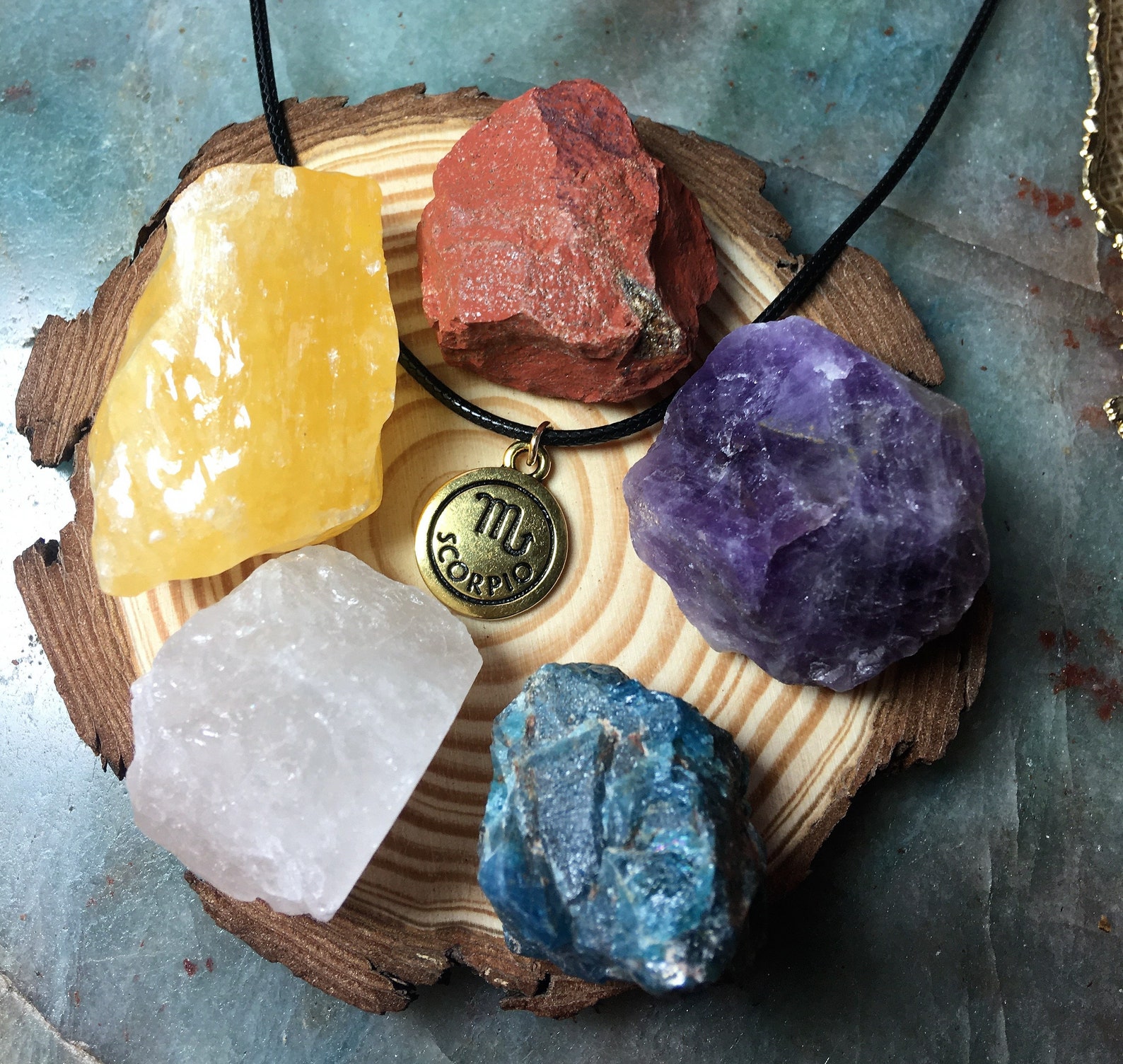 Scorpio Zodiac Crystal Set Zodiac Decor Raw Crystals Healing - Etsy