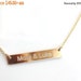 Personalized Gold Bar Necklace Engraved Necklace Name Gold - Etsy