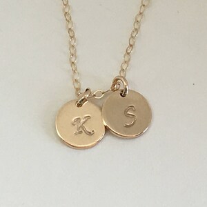 Best Friend Gift Personalized Initial Necklace Handstamped - Etsy