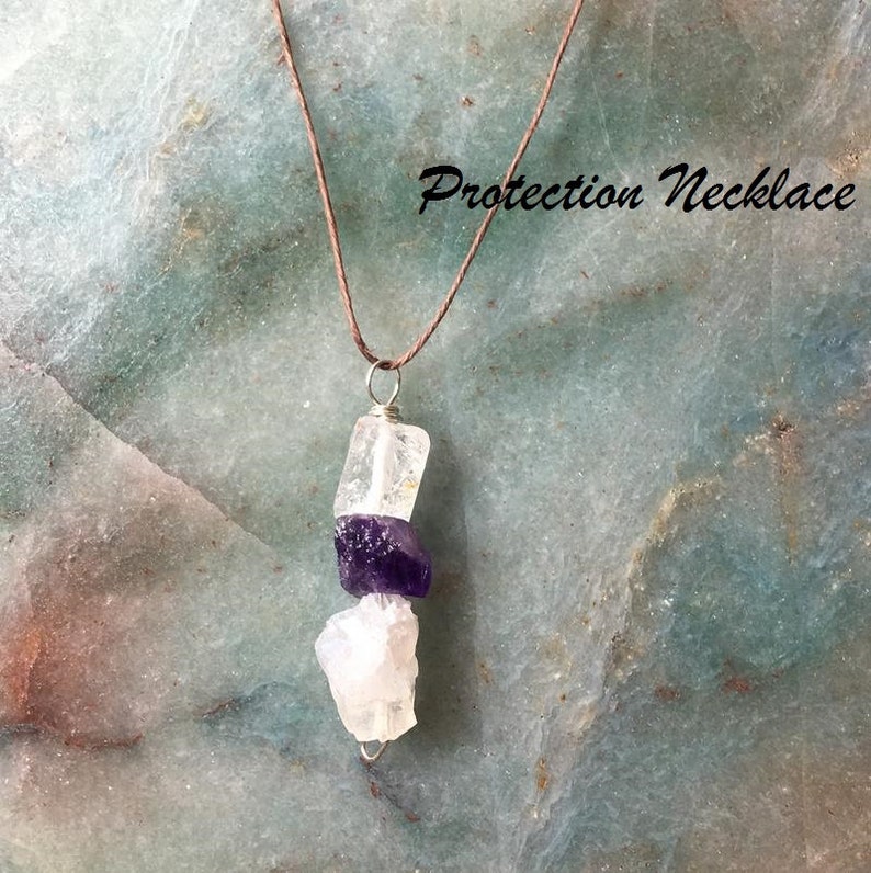 Intention Healing Crystal Necklace Love Health Wellness | Etsy