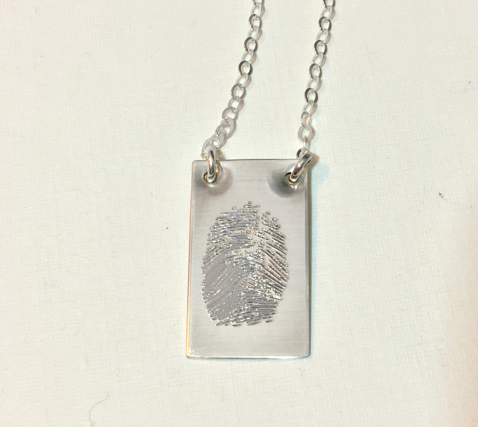 Fingerprint Jewelry Custom Fingerprint Gold Necklace Actual | Etsy