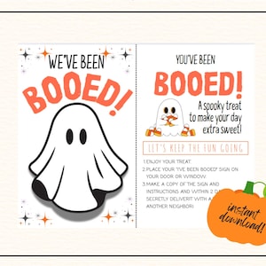 You’ve Been Booed Printable | Halloween Neighborhood Game | Instant ...