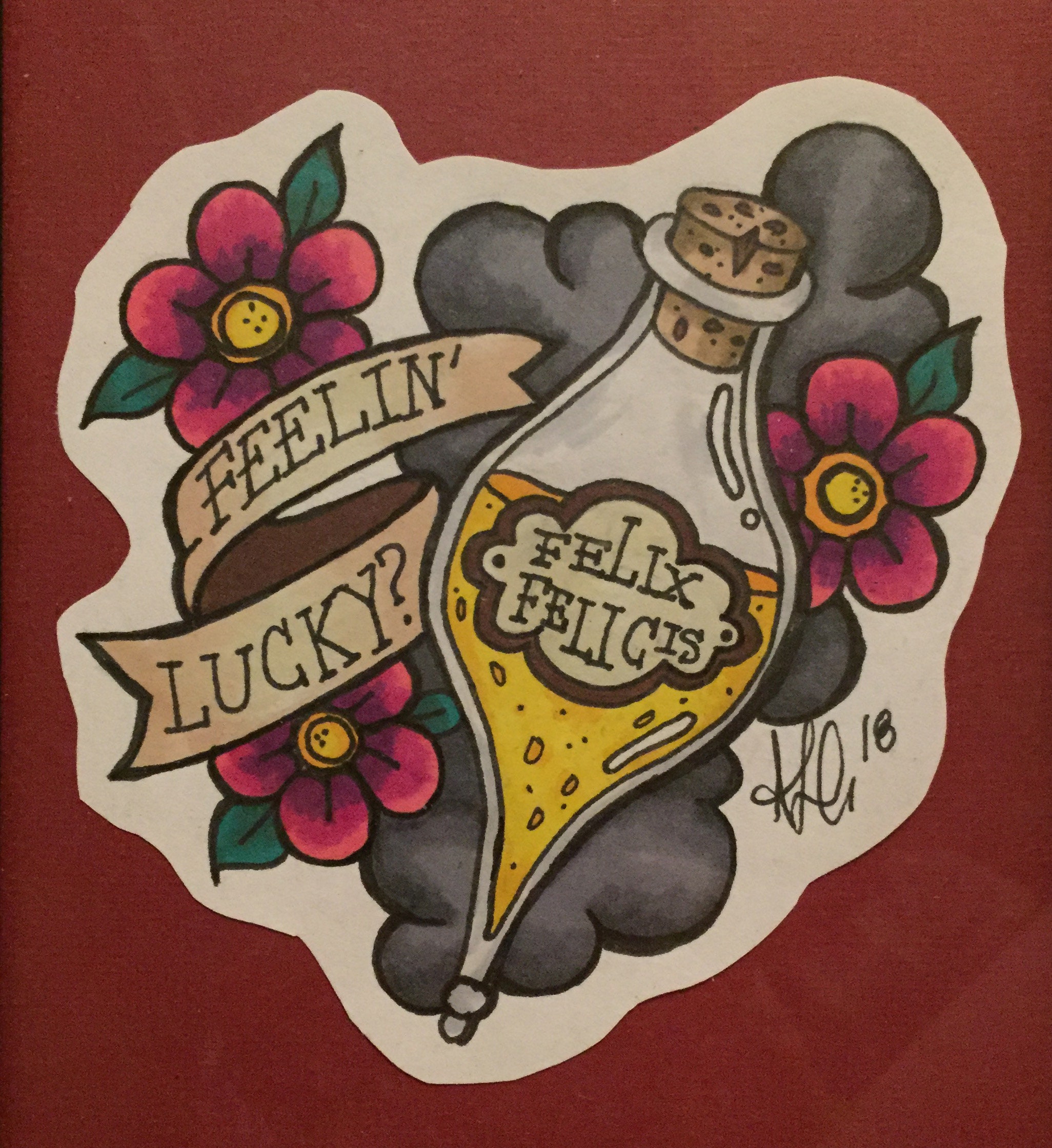 Original Framed Harry Potter Liquid Luck Felix Felicis Ink | Etsy