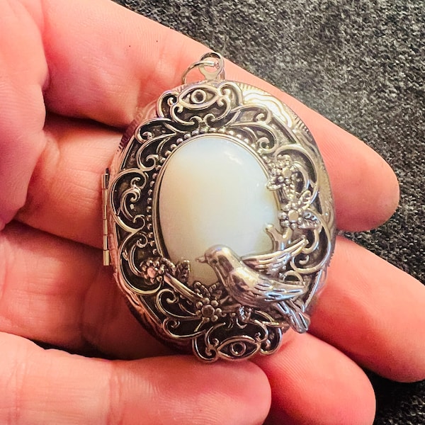 Bird Locket Necklace - Etsy