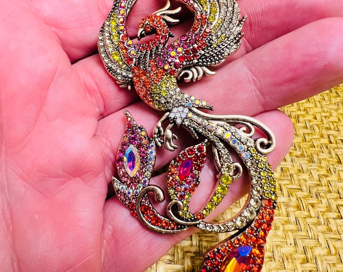 Vintage Enamel Jewelry Chinese Phoenix Brooch For Women - Vintage ...