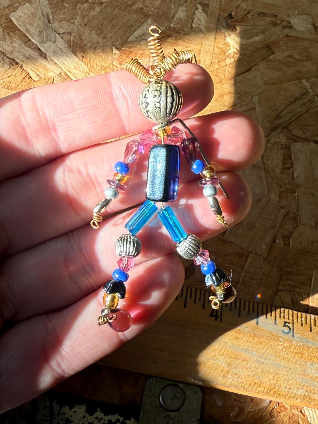 Wiggly Wire Bead Figure Pin - Etsy