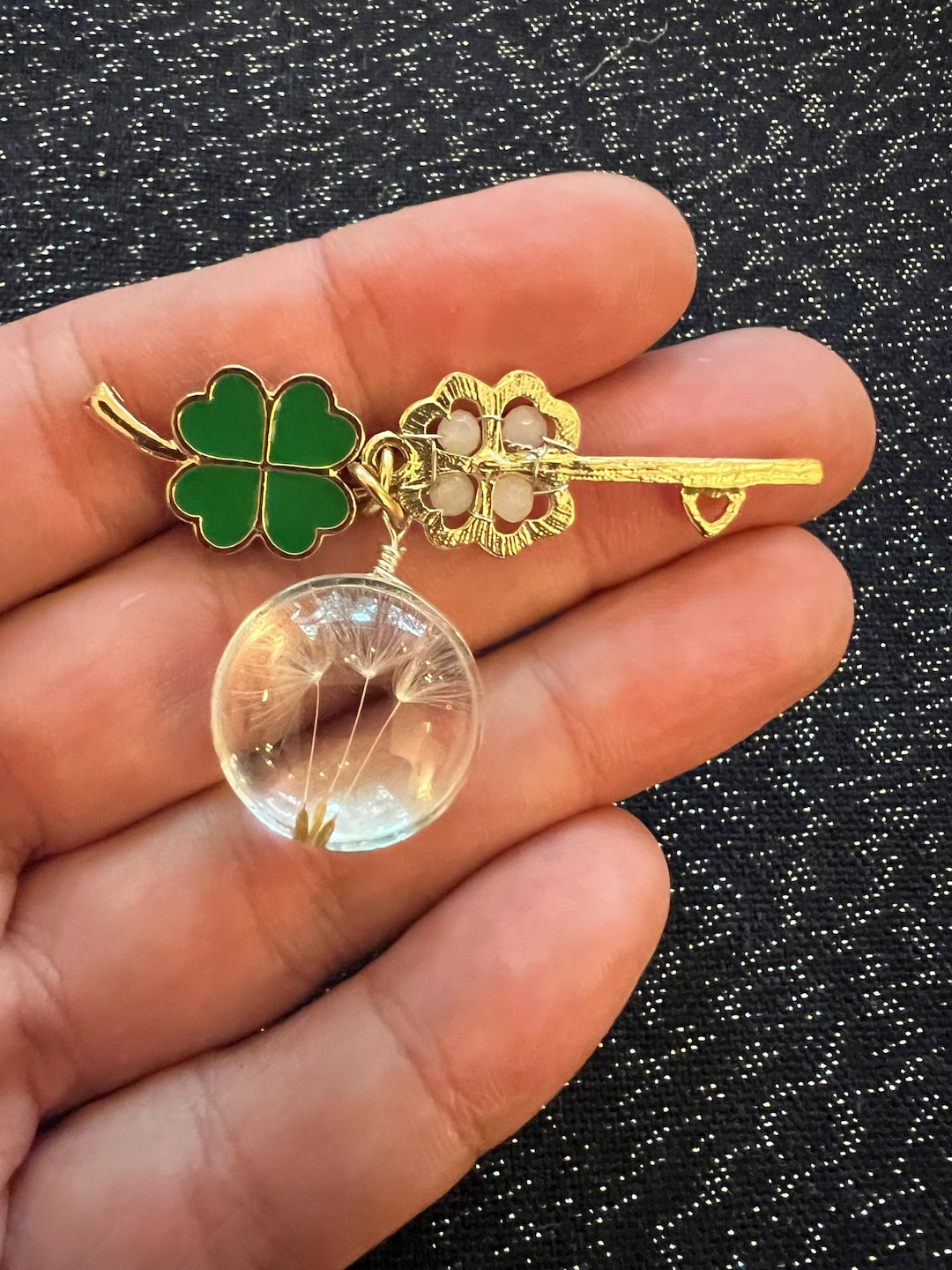 A Wish With a Key to Luck and 4 Leaf Clover - Etsy