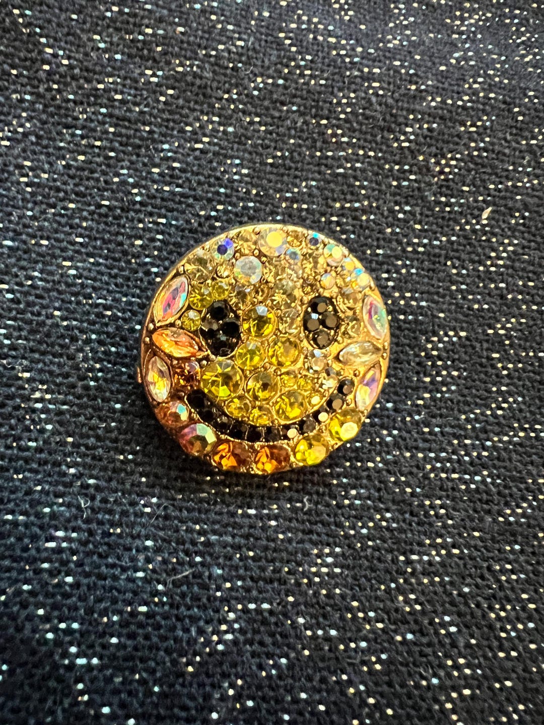 Rhinestone Smile Face Brooch Pin - Etsy