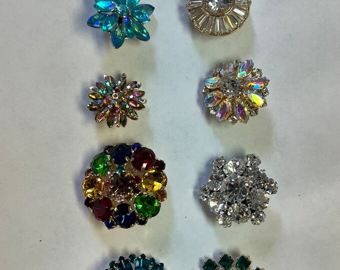 Jeweled Buttons Set of 8 - Etsy