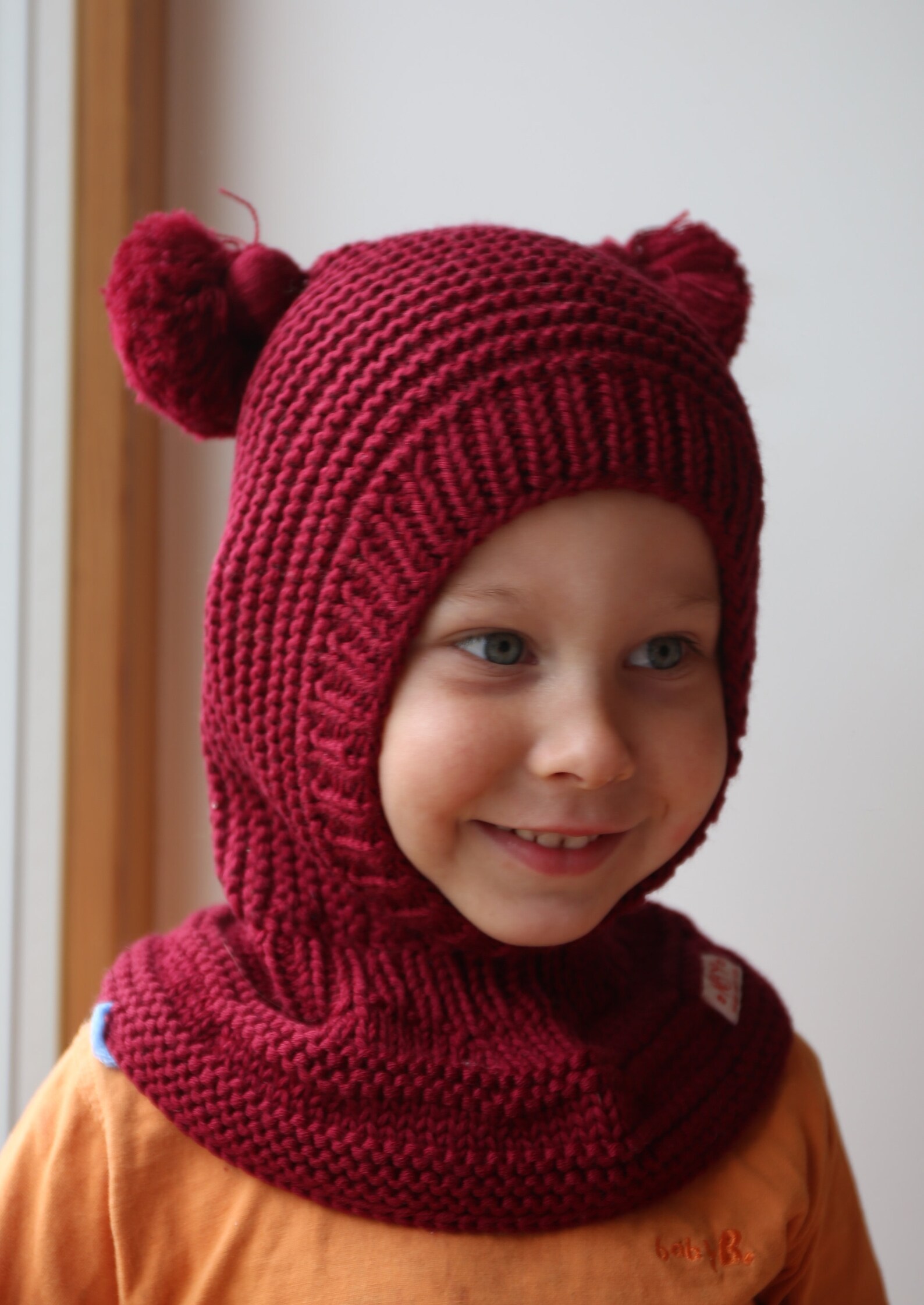 Merino Balaclava, Baby/ Toddler/ Kids Hoodie Hat, Hat-neckwarmer ...