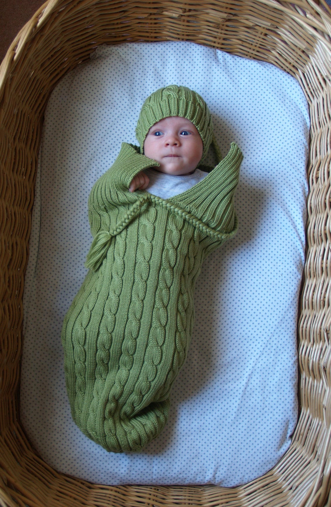 Weiße Neugeborene Cocoon Baby Cocoon mit Brauthut Kabel - Etsy.de
