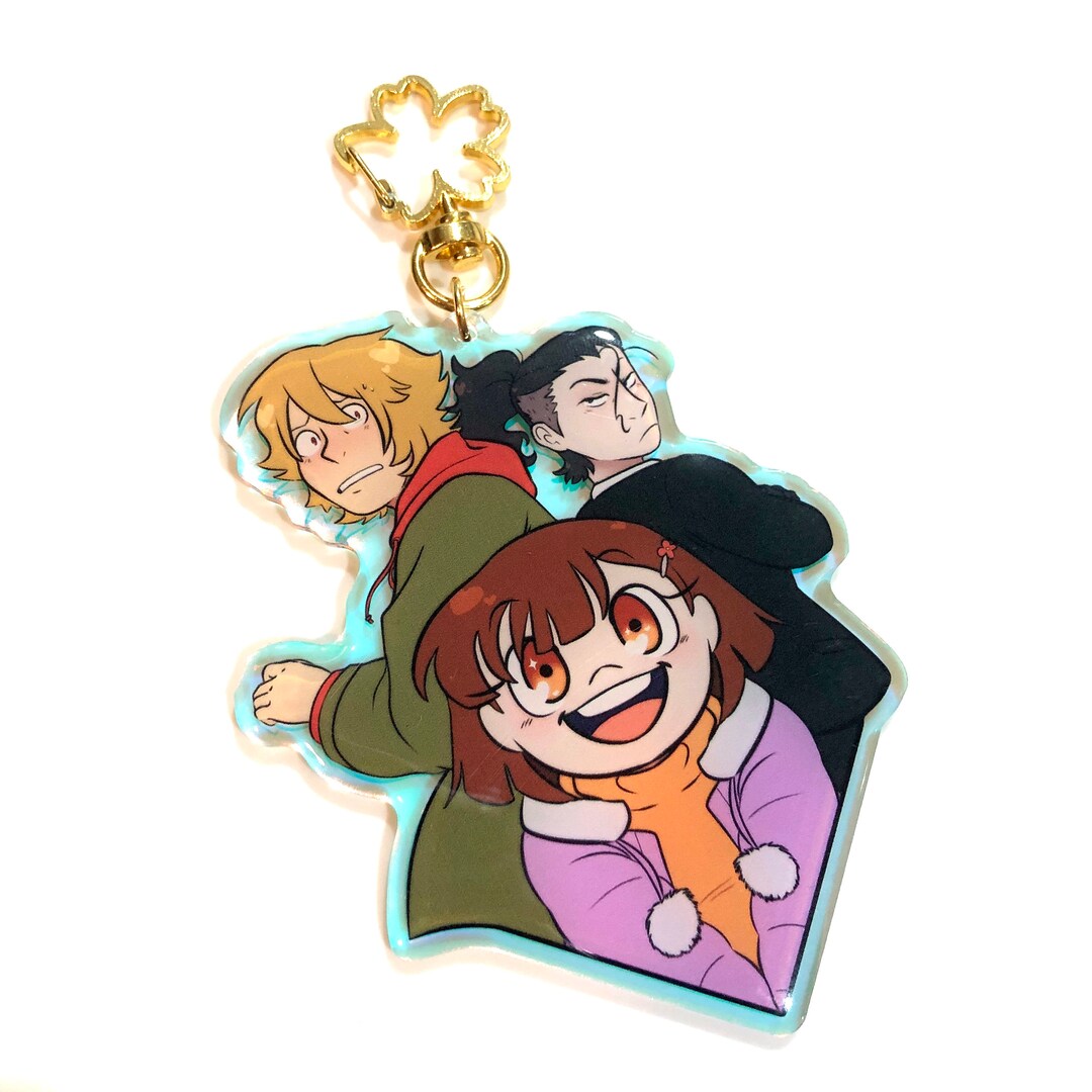 Buddy Daddies Trio Rainbow Acrylic Keychain Kazuki Rei Miri Group Cute ...