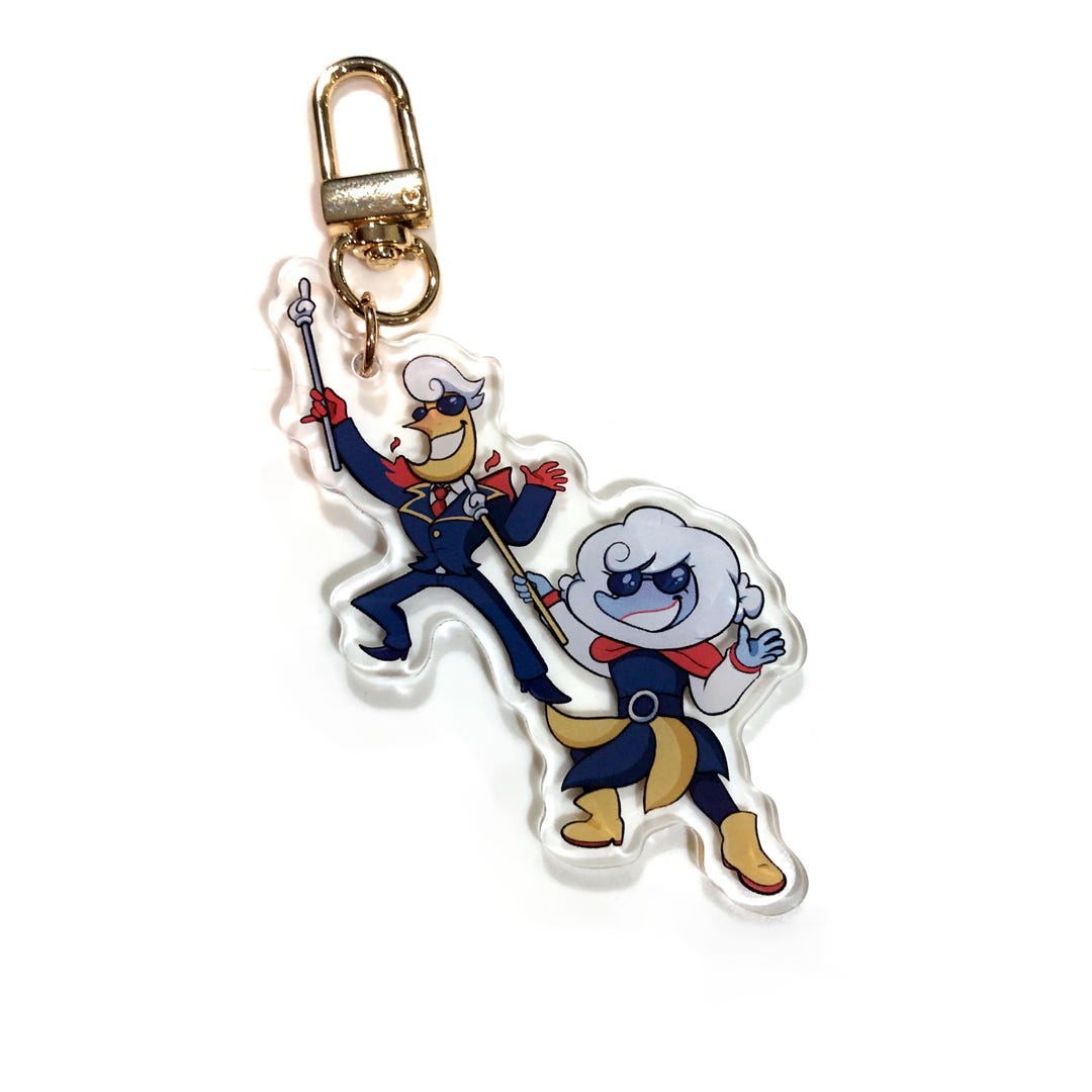 Deltarune Acrylic Charm Keychains Delta Rune Lanino and Elnina Acrylic ...