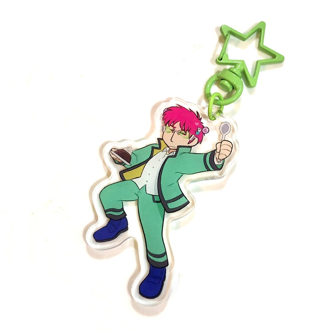 Saiki K Acrylic Charm Keychain Saiki Kusuo Acrylic Keychain - Etsy