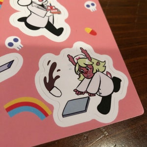 Deltarune Vinyl Sticker Sheet Delta Rune Kris Susie Ralsei Noelle Cute ...