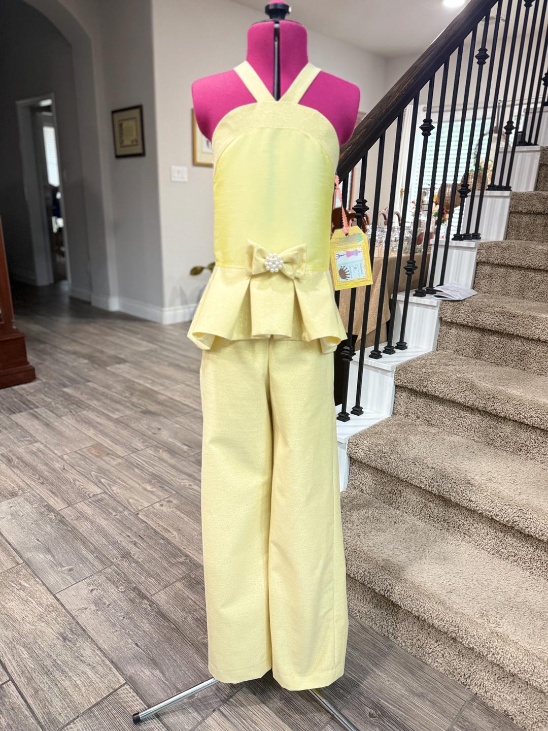 Girls Jumpsuit, Size 8, Pageant Interview Jumpsuit, Peplum Romper ...