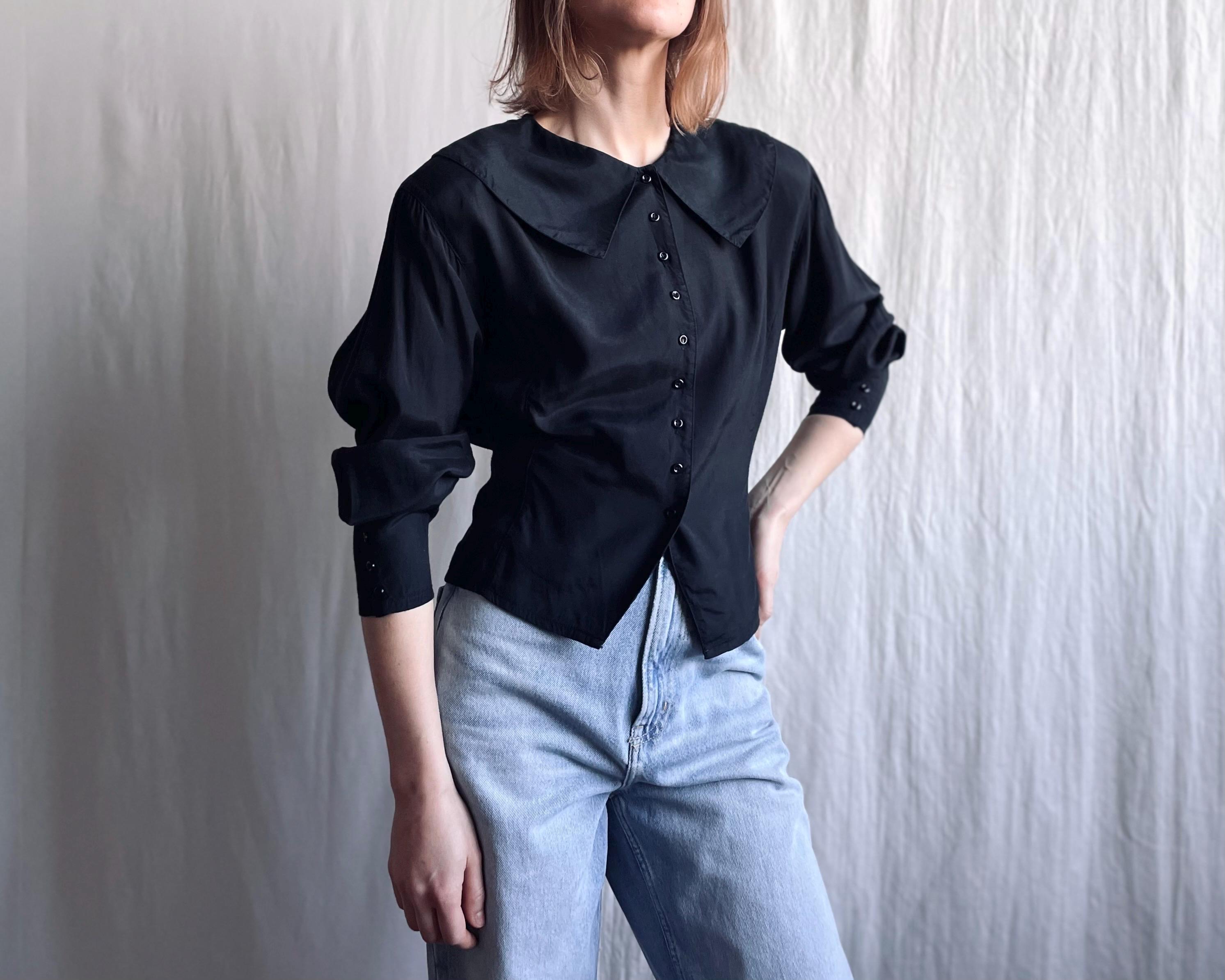 Puritan Collar Blouse - Etsy Puritan Collar Blouse - Etsy
