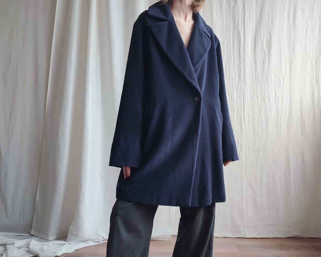 Vintage Wool Cashmere Coat by Gerard Darel, 90s Y2K Belted Double ...