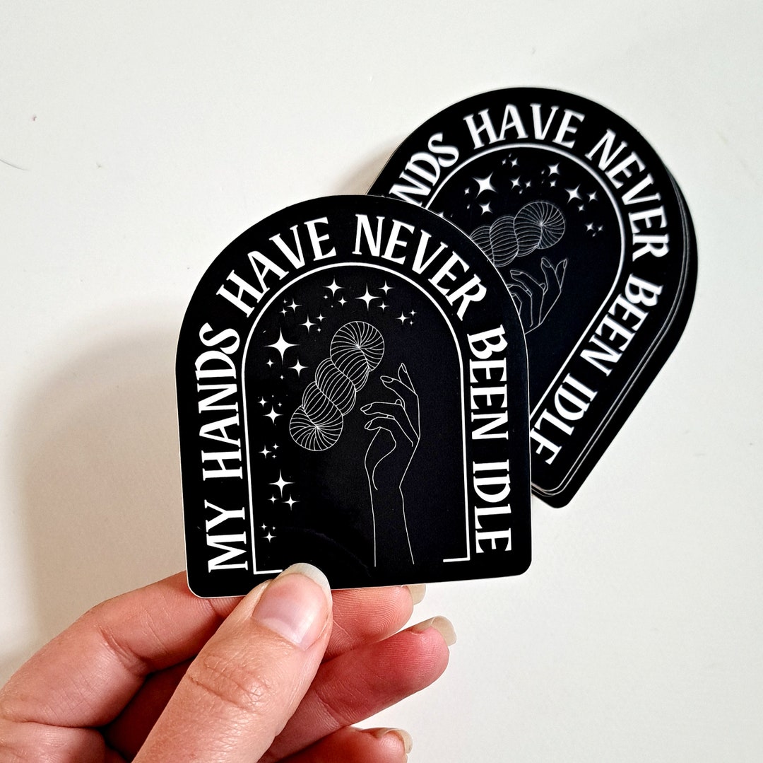 Idle Hands Yarn Sticker: Crochet, Knitting, Weaver Vinyl Decal - Etsy