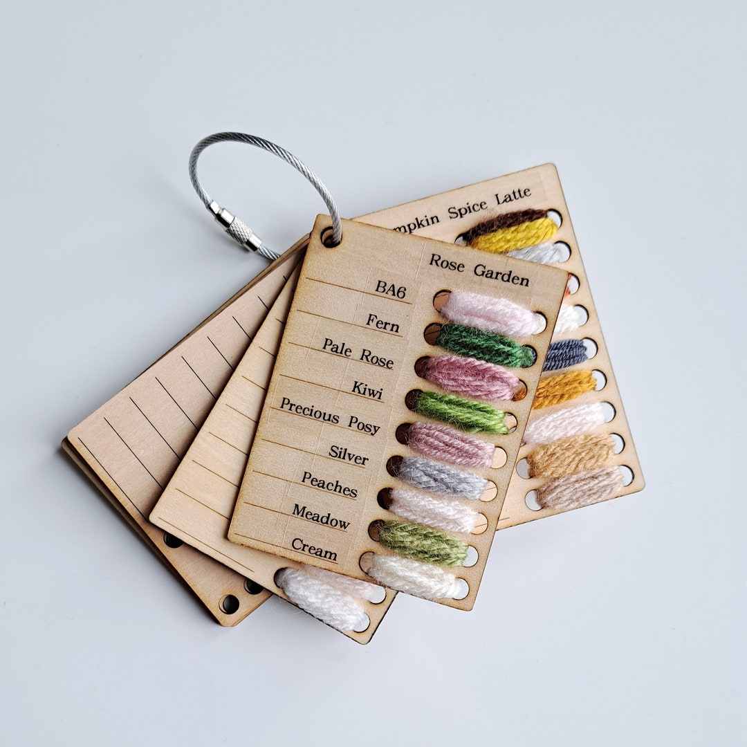 Yarn Colour Palette Swatch Organiser | Thread Holder, Gift for Knitter ...