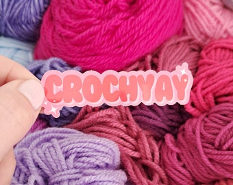 Yarn Ball Bowl Crochet Sticker // Happy Yarn Basket. Funny Wool Ball ...