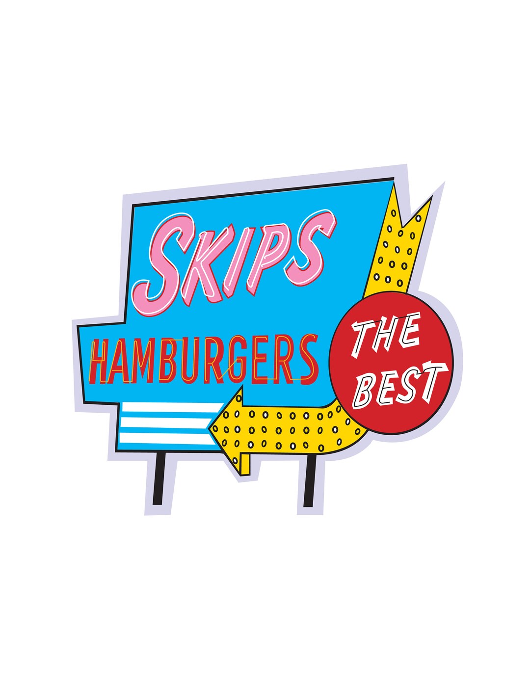 Skips Restaurant Sign, Magnet 5x5 - Etsy