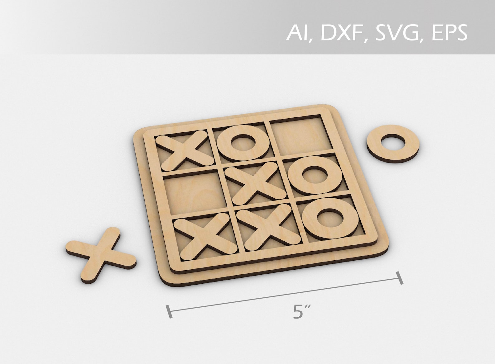 Wooden 5 X 5 Tic Tac Toe Board Digital Download - Etsy