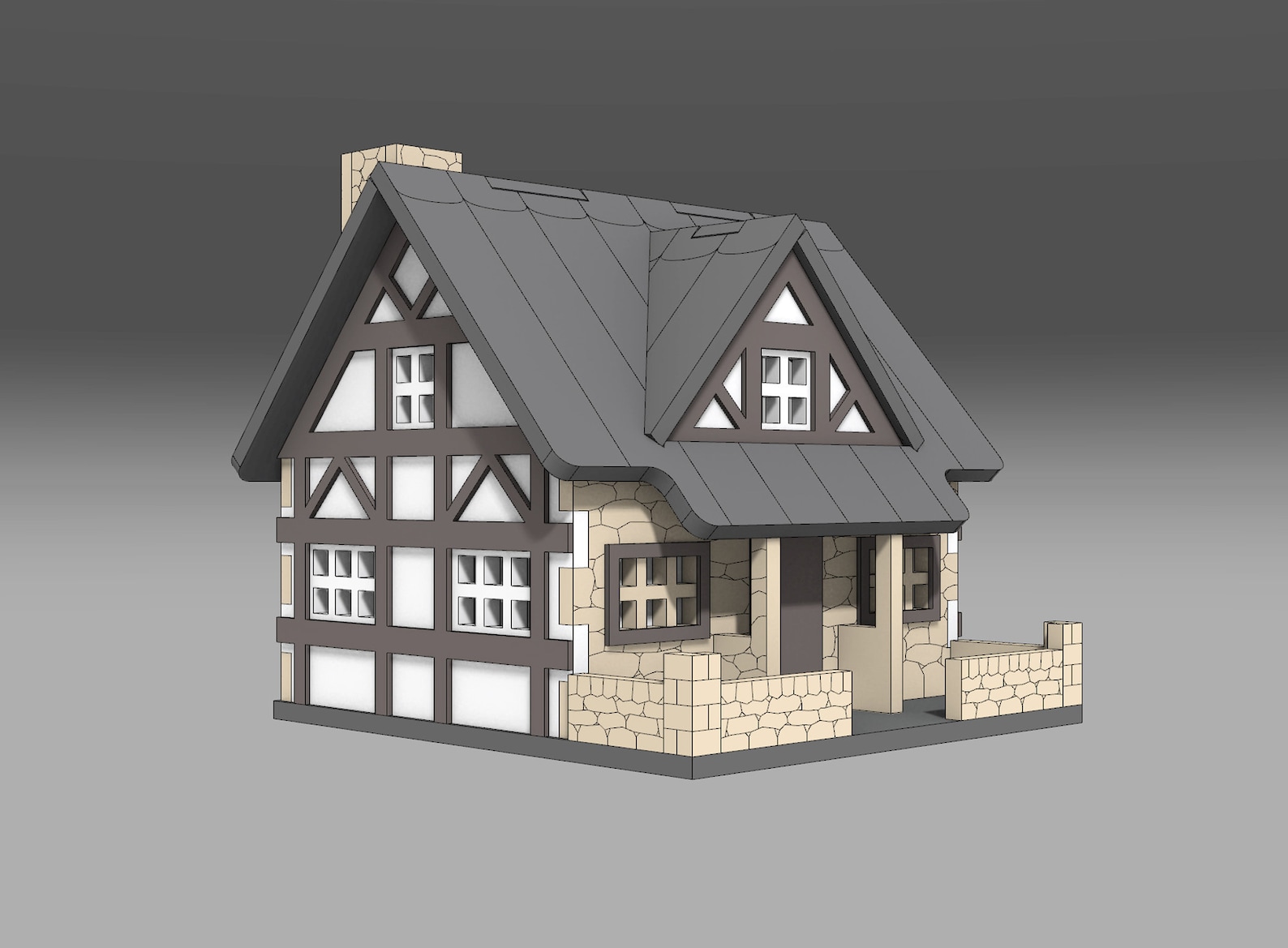 Small Wooden Cottage Cut Files - Digital Download (ai, DXF, SVG, EPS ...