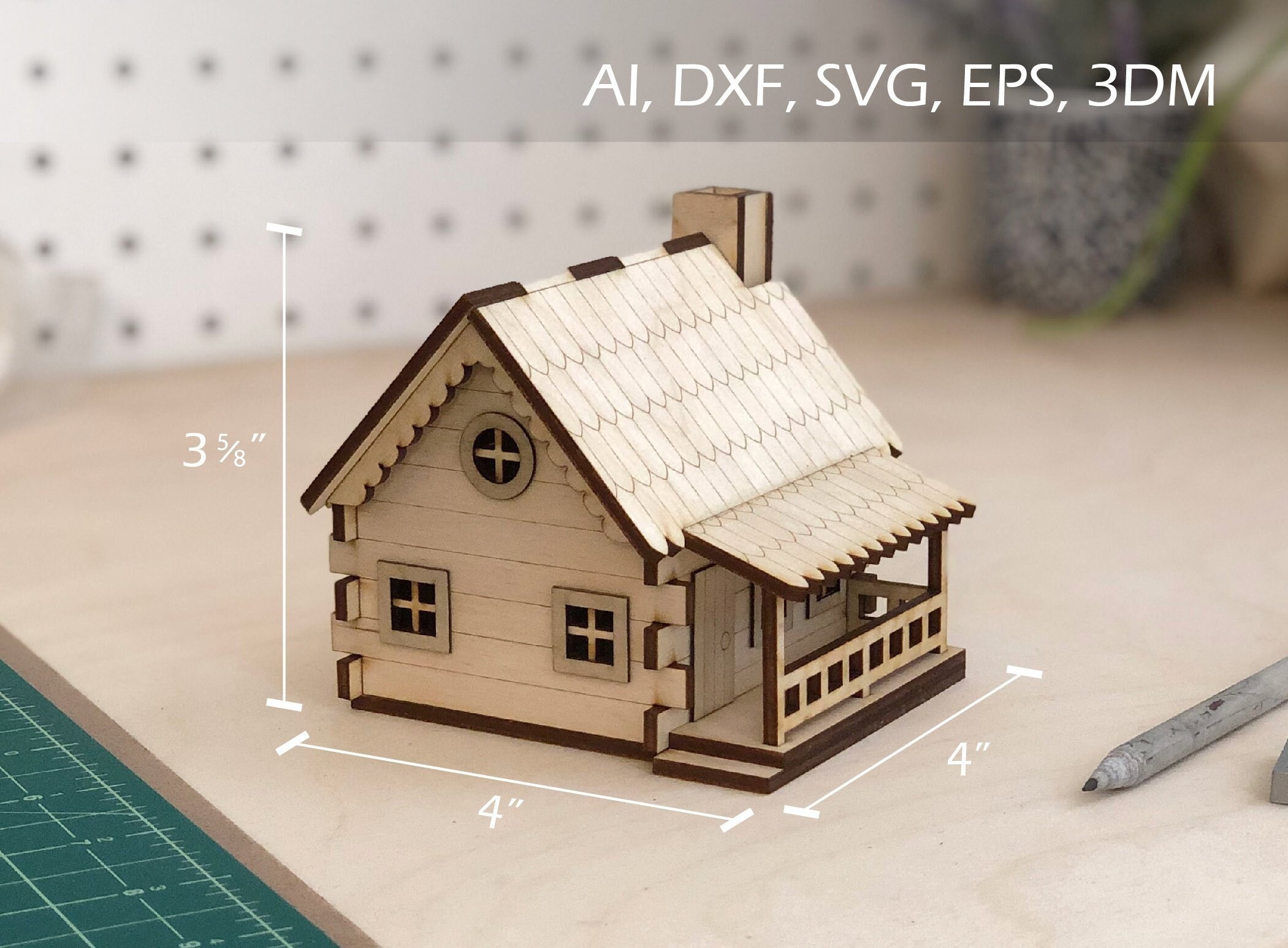 Small Wooden Cabin Cut Files Digital Download ai DXF SVG | Etsy