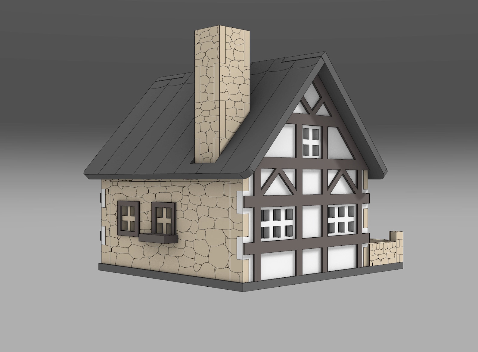 Small Wooden Cottage Cut Files - Digital Download (ai, DXF, SVG, EPS ...