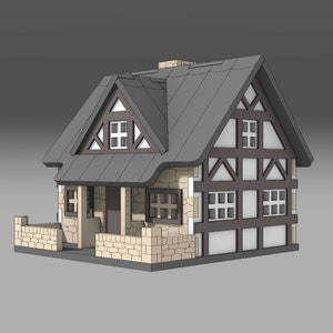 Small Wooden Cottage Cut Files - Digital Download (ai, DXF, SVG, EPS ...