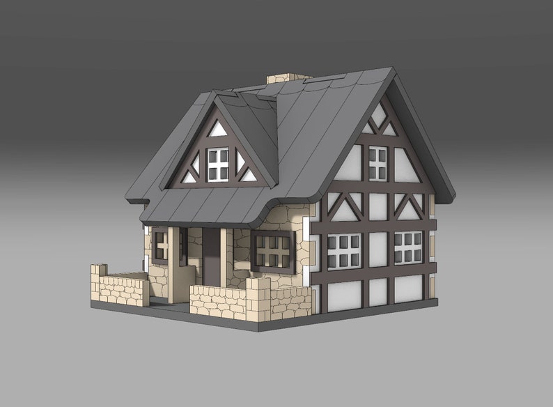 Small Wooden Cottage Cut Files - Digital Download (ai, DXF, SVG, EPS ...