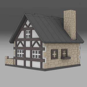 Small Wooden Cottage Cut Files - Digital Download (ai, DXF, SVG, EPS ...