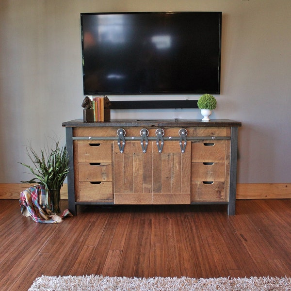 Rustic Media Center - Etsy