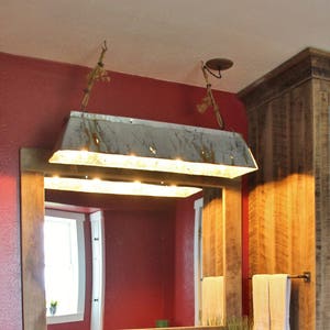 Rustic Industrial Trough Light Galvanized Light w/Bulbs | Etsy