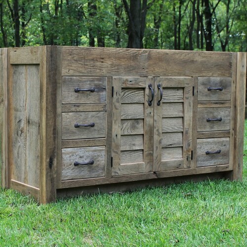 Rustic Bathroom Vanity 30 Reclaimed Barn Wood Vanity - Etsy